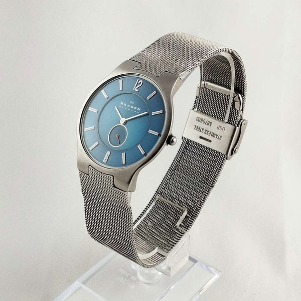 Skagen Men's Watch, Navy Dial, Mesh Strap - I Like Mikes Mid Century Modern