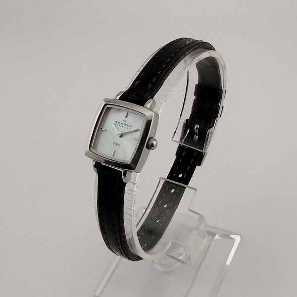 Skagen Petite Silver Tone Watch, Square Mother of Pearl Dial, Genuine - I Like Mikes Mid Century ...