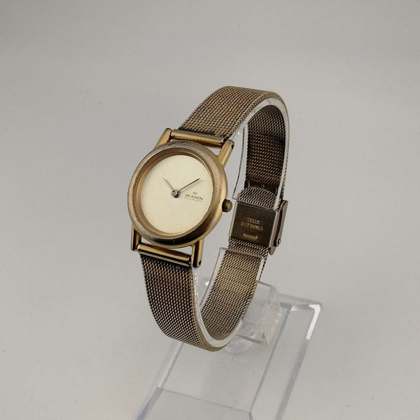 Skagen Unisex Gold Tone Watch, Circular Minimal Dial, Adjustable Mesh - I Like Mikes Mid Century ...