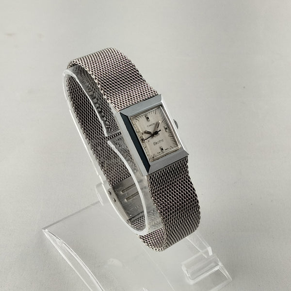 Timex Petite Electric Silver Tone Watch, Rectangular Dial, Mesh Strap - I Like Mikes Mid Century ...
