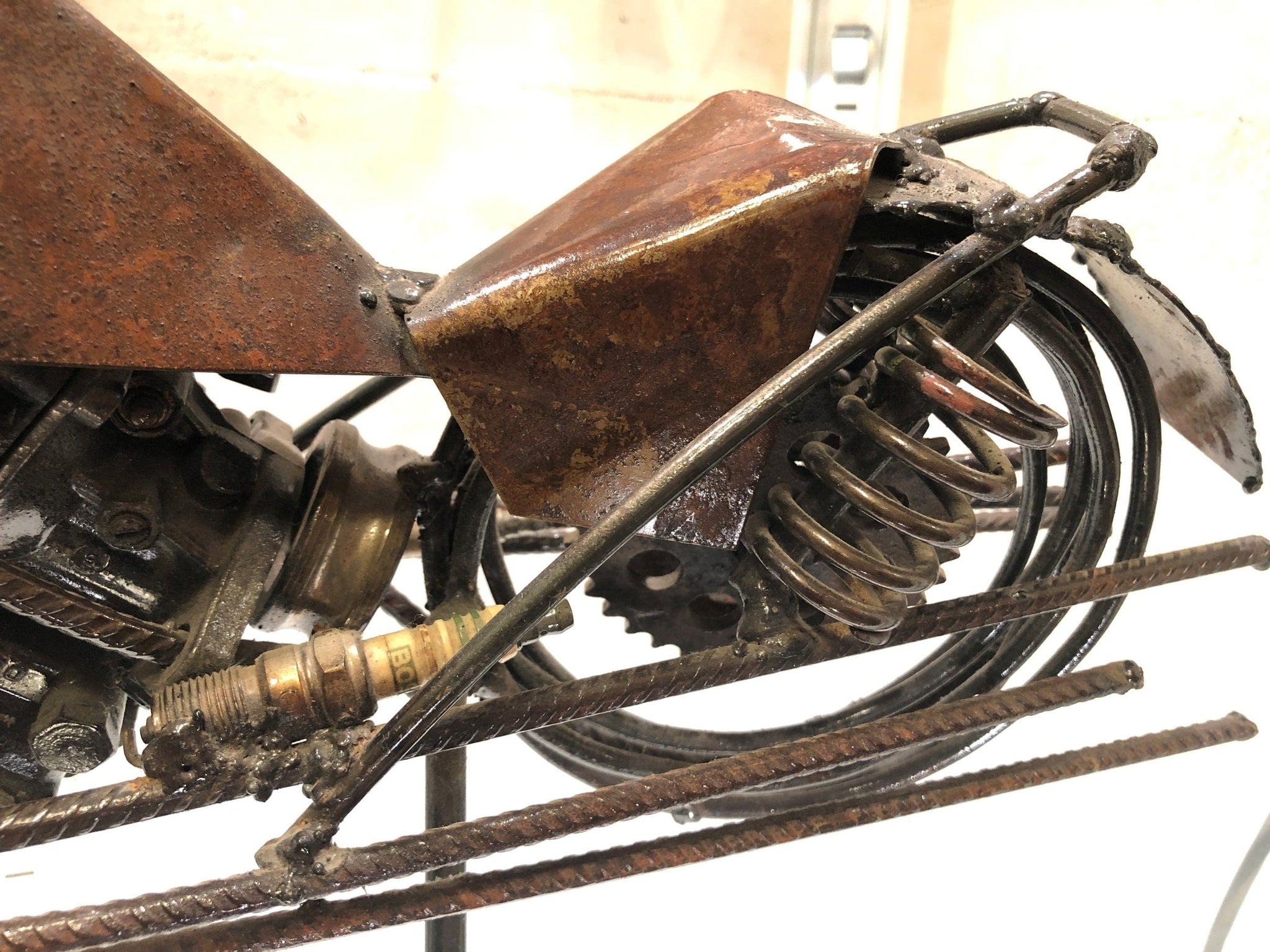 Large Bird Steel Abstract Table Sculpture - I Like Mikes Mid Century Modern