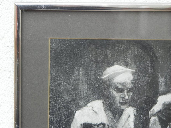 Framed Print, Charcoal Drawing of Service Men in Nightclub, 1940s - I ...