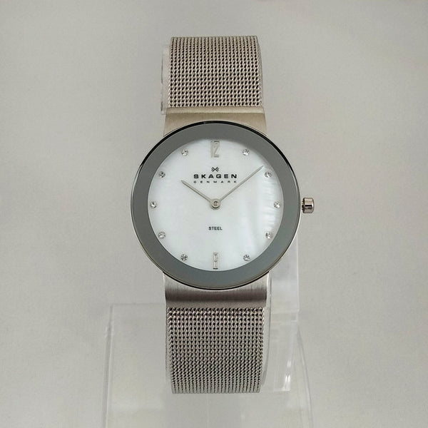 Skagen Unisex Stainless Steel Watch, Mother of Pearl Dial, Jewel Hour - I Like Mikes Mid Century ...