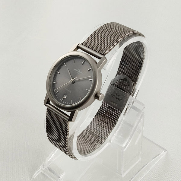 Skagen Women's Stainless Steel Watch, Navy Blue Dial, Mesh Strap - I ...
